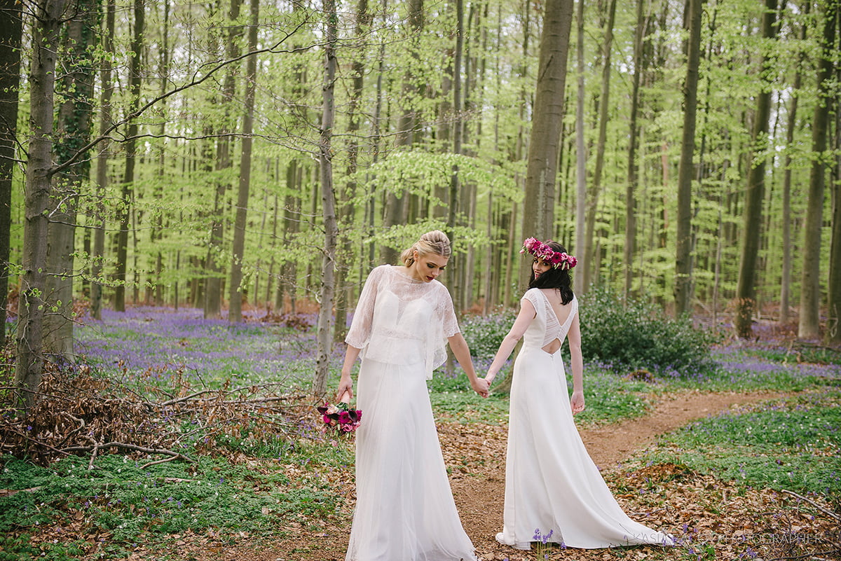 Blue Fairy Forest Bridal Shoot - Kasia Bacq
